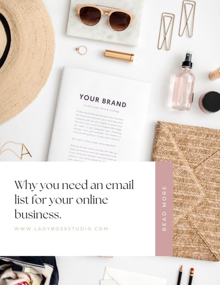 Why you need an email list for your online business - Lady Boss Studio Inc.