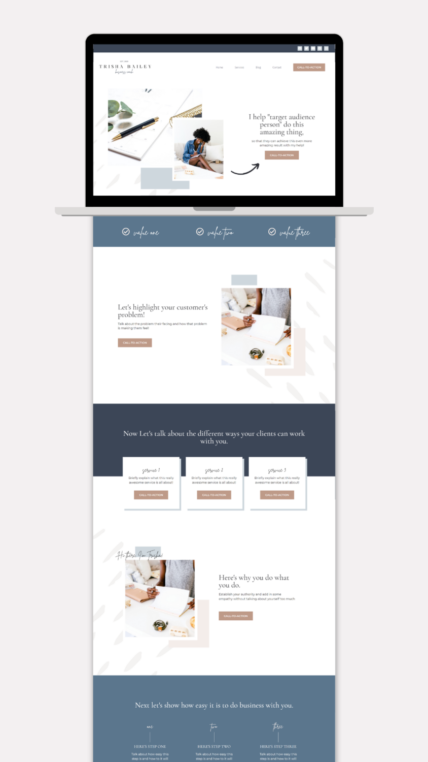 Website Template Redesign - Lady Boss Studio Inc.