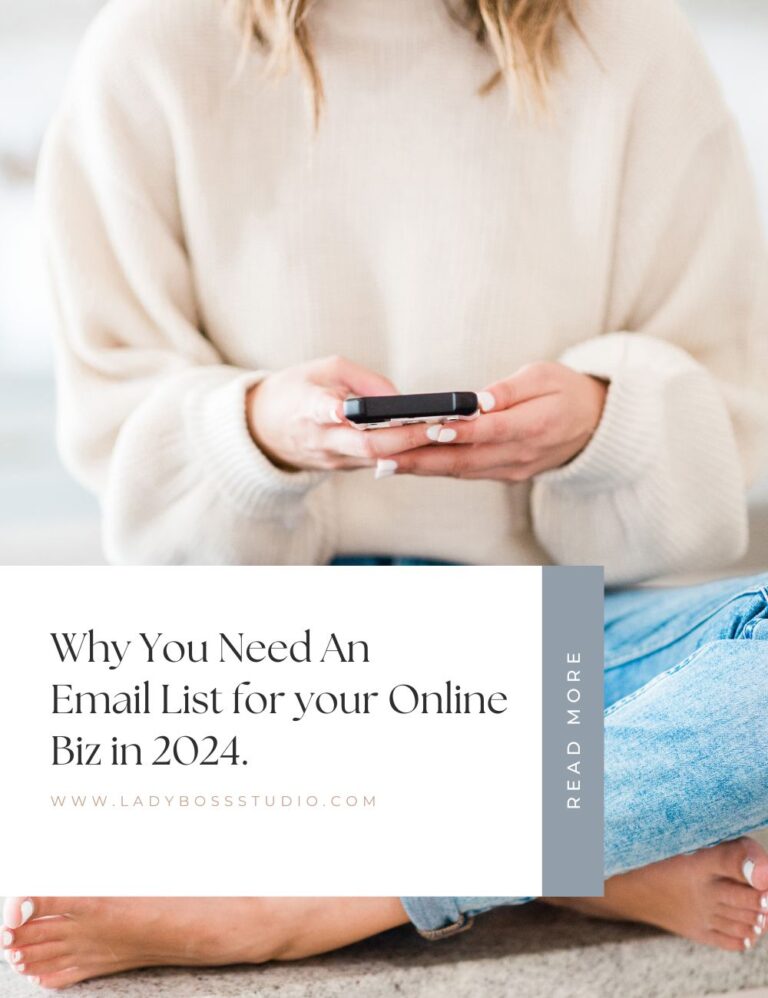 Why you need an email list in 2024 - Lady Boss Studio Inc.